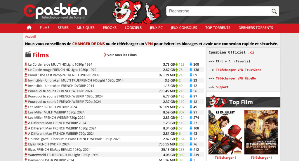 Cpasbien : La nouvelle adresse en mai 2026 - WebTV-Tools